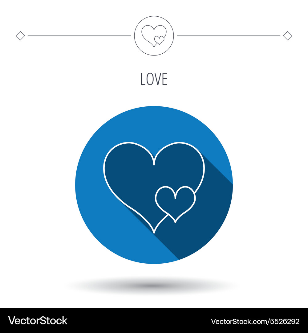 Love hearts icon lovers sign Royalty Free Vector Image