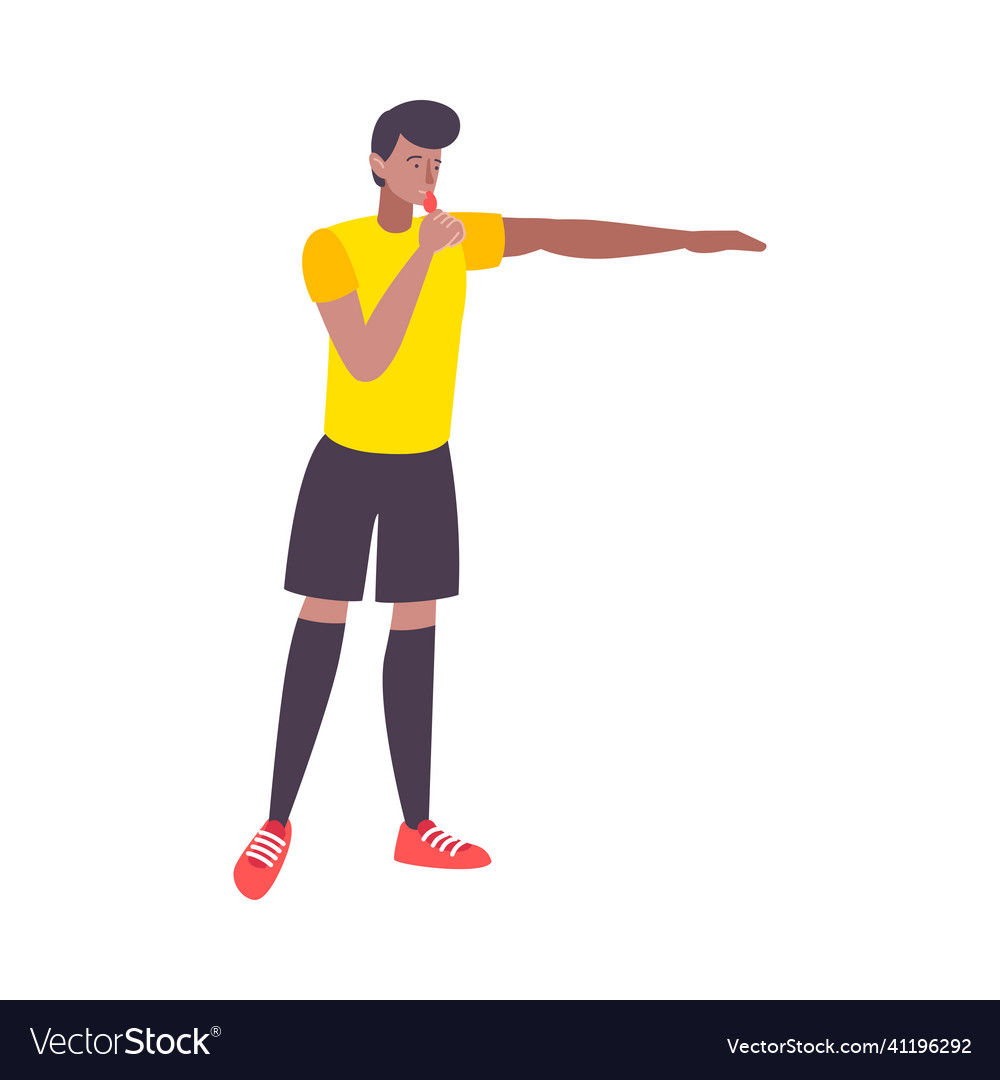 Referee flat icon Royalty Free Vector Image - VectorStock
