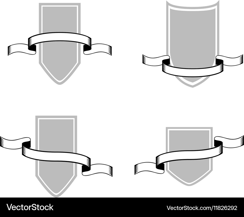 Set of heraldry shields Royalty Free Vector Image
