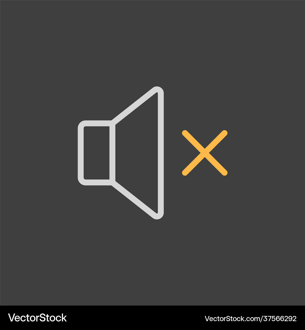 Sound on off icon dark background mute button Vector Image
