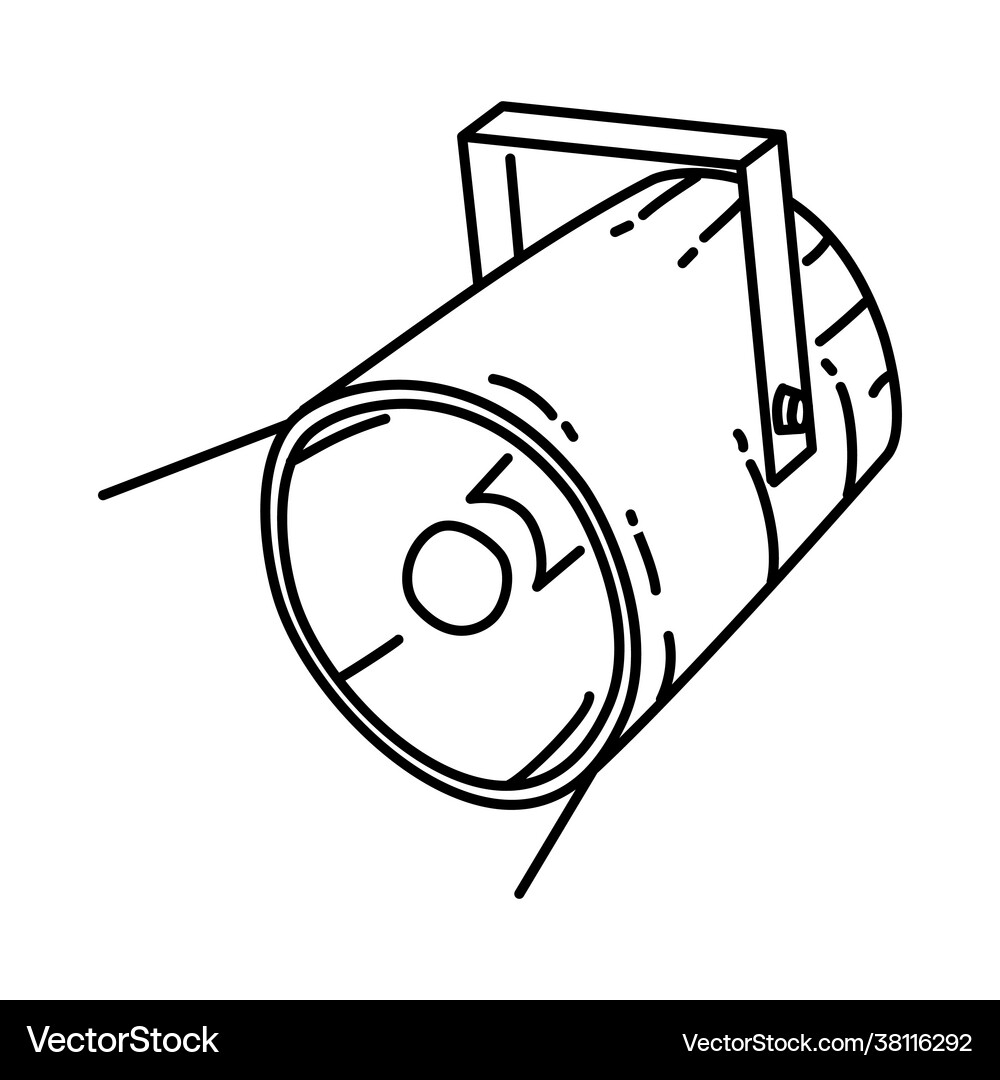 Spotlight icon doodle hand drawn or outline Vector Image