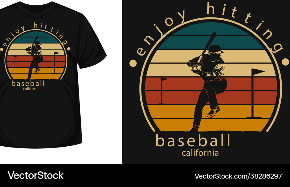 Baseball california merchandise silhouette Vector Image