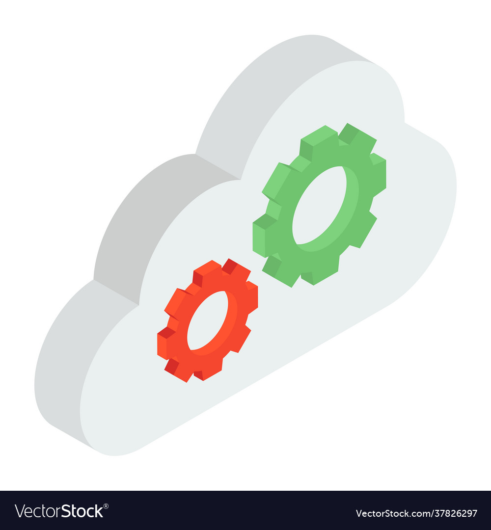 Cloud setting Royalty Free Vector Image - VectorStock