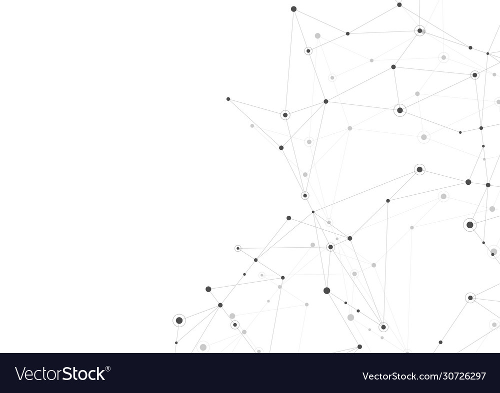 Connecting Dots And Lines Global Network Vector Image