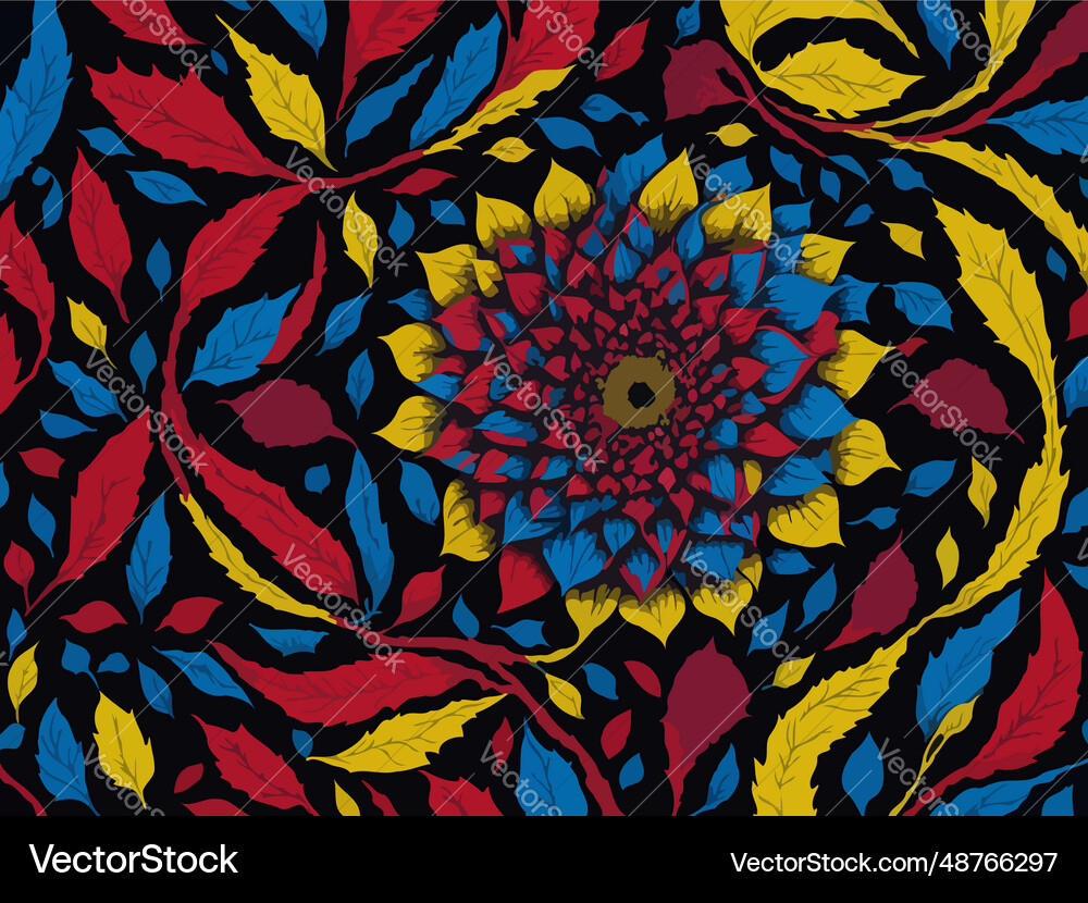 Modern floral artwork Royalty Free Vector Image