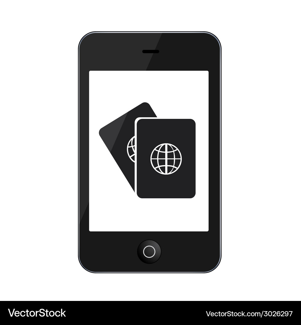 Modern smartphone isolated on white Royalty Free Vector
