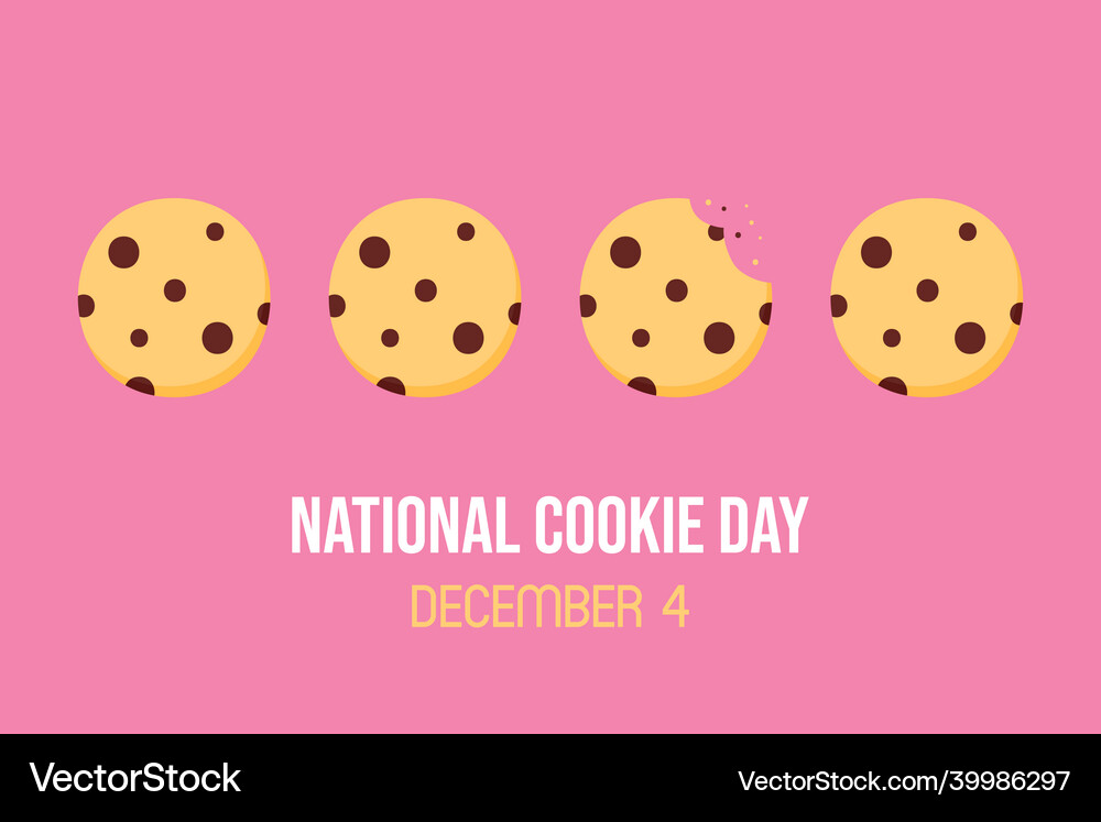 National cookie day greeting card Royalty Free Vector Image