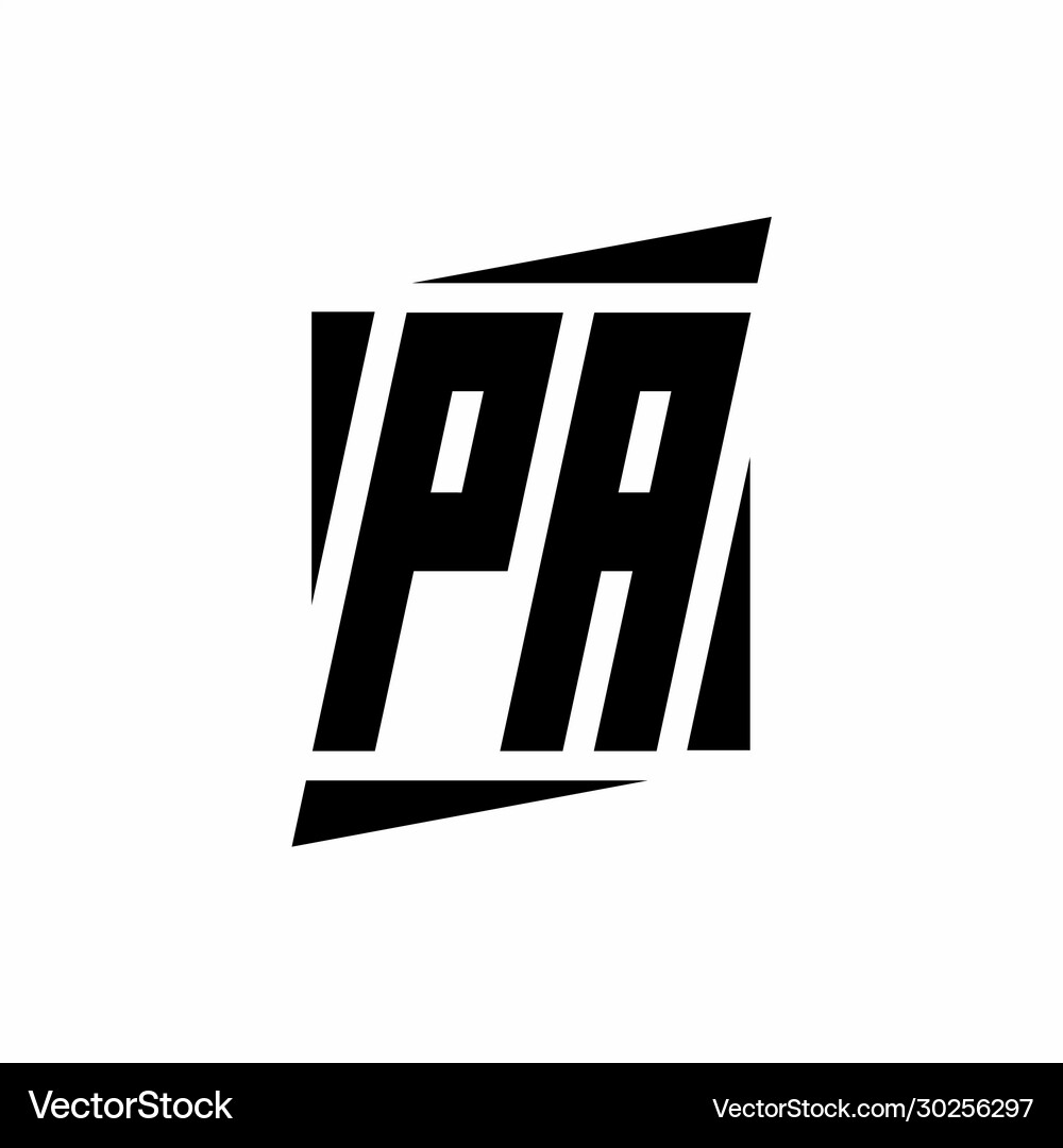 Pa logo monogram with modern style concept design Vector Image
