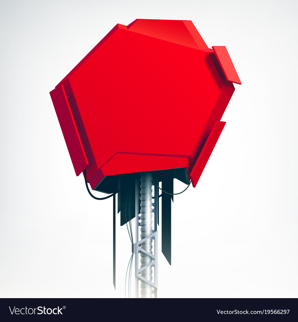 Realistic technical high-tech object Royalty Free Vector