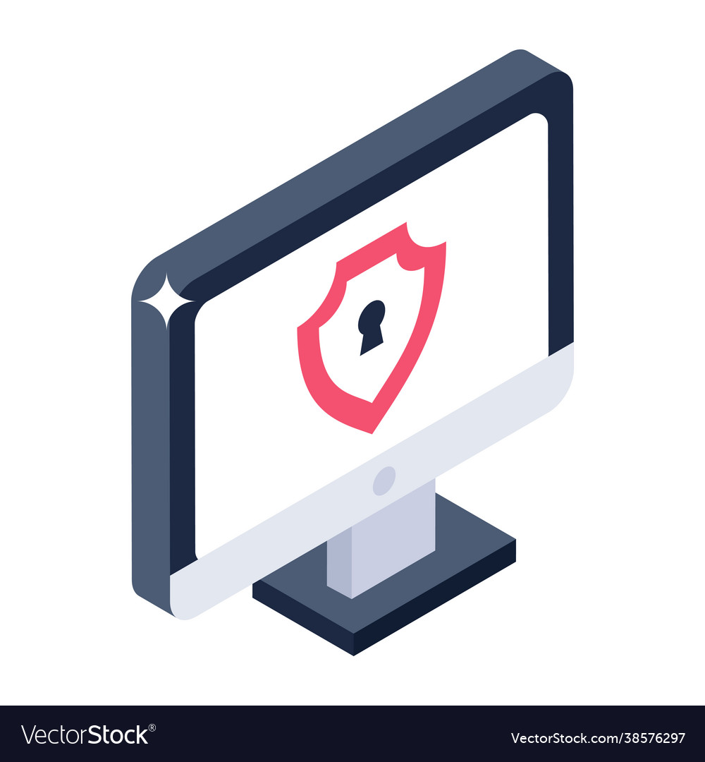 Safe computer Royalty Free Vector Image - VectorStock
