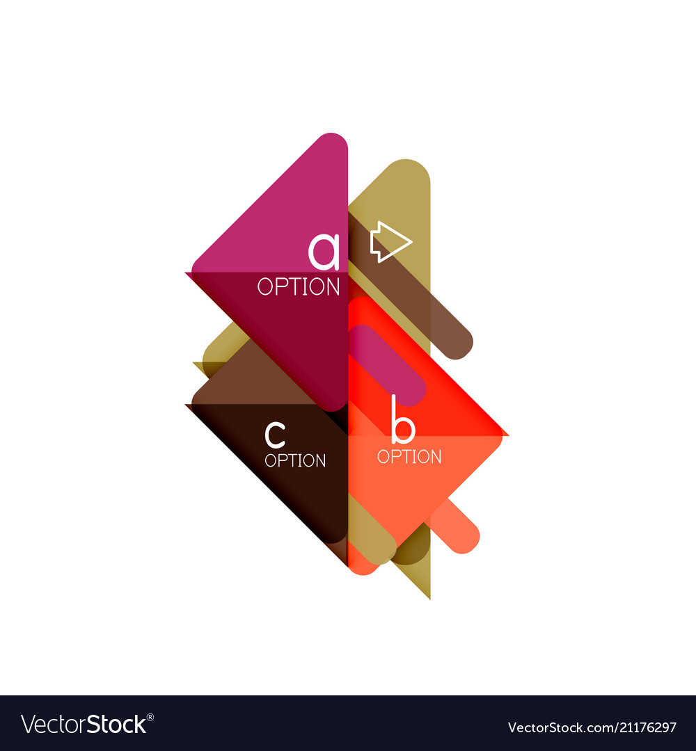Triangle data visualization design option Vector Image