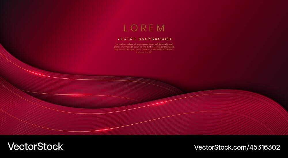 3d modern luxury template elegant dark red color Vector Image