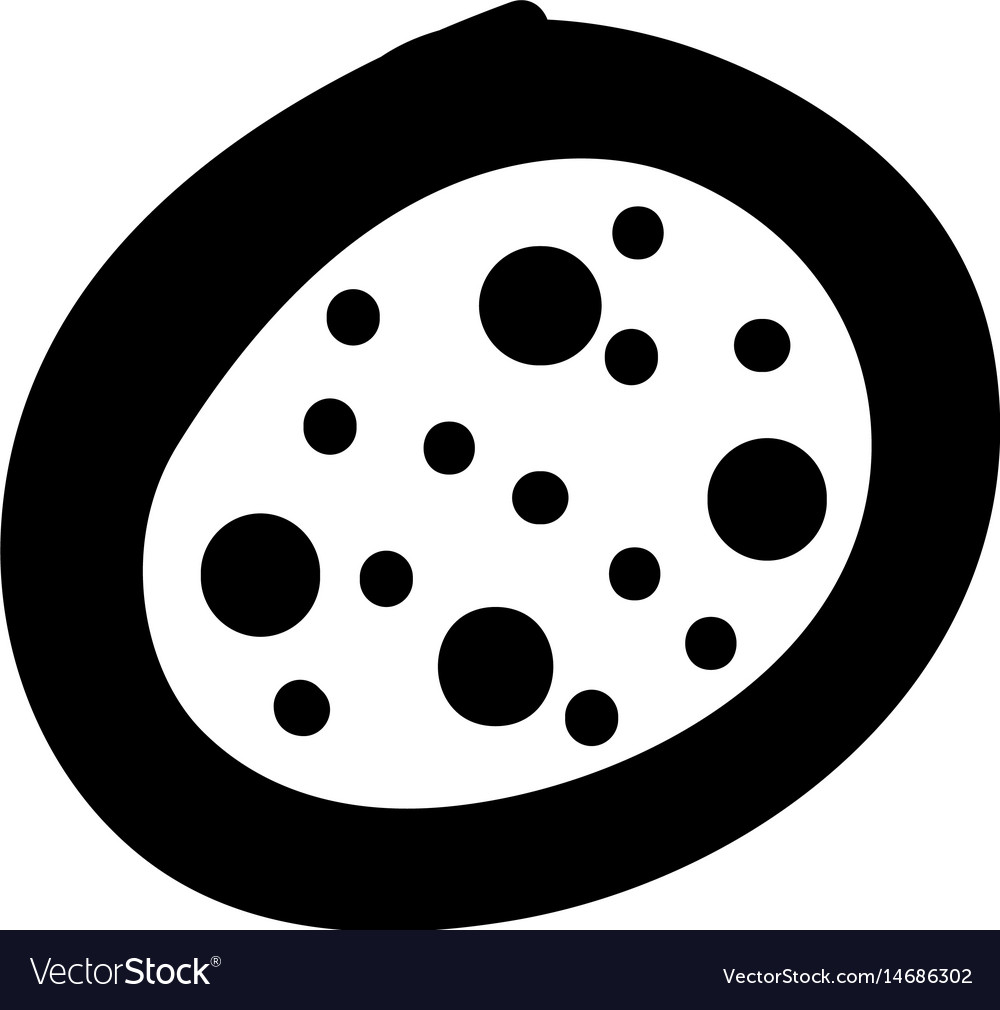 Bacterial cell structure icon Royalty Free Vector Image