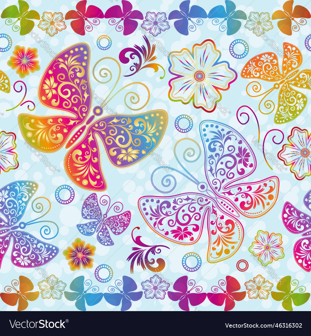 Colorful seamless spring gradient pattern Vector Image