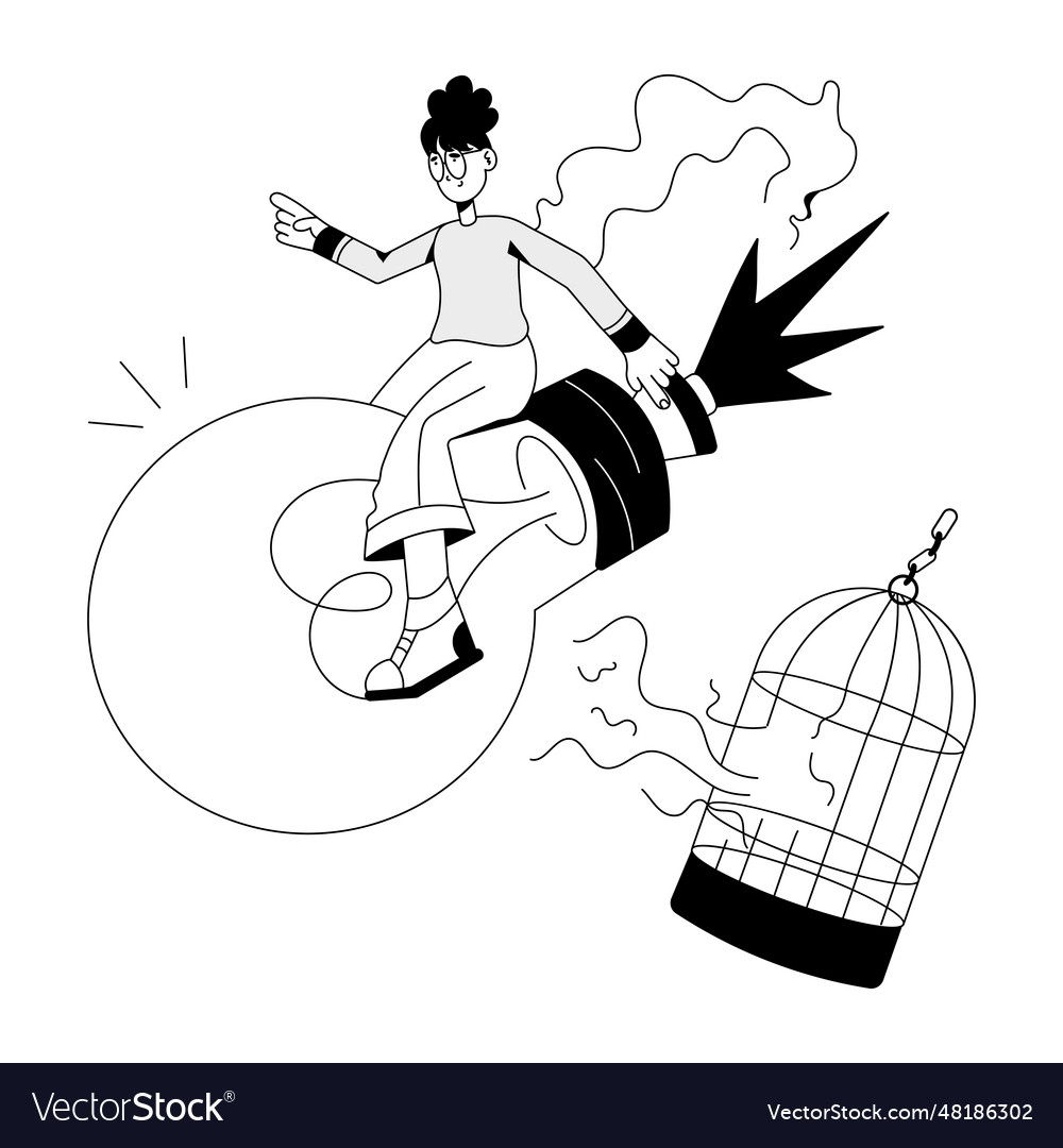 Escape idea Royalty Free Vector Image - VectorStock