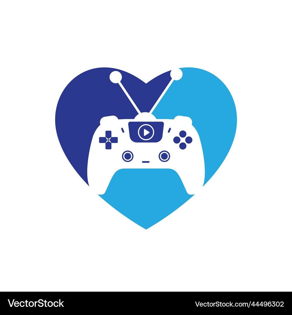 Gaming tv icon logo design template Royalty Free Vector