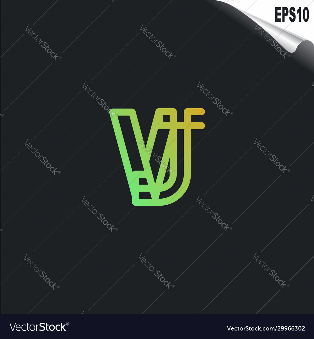 Initial vj logo monogram design template simple Vector Image