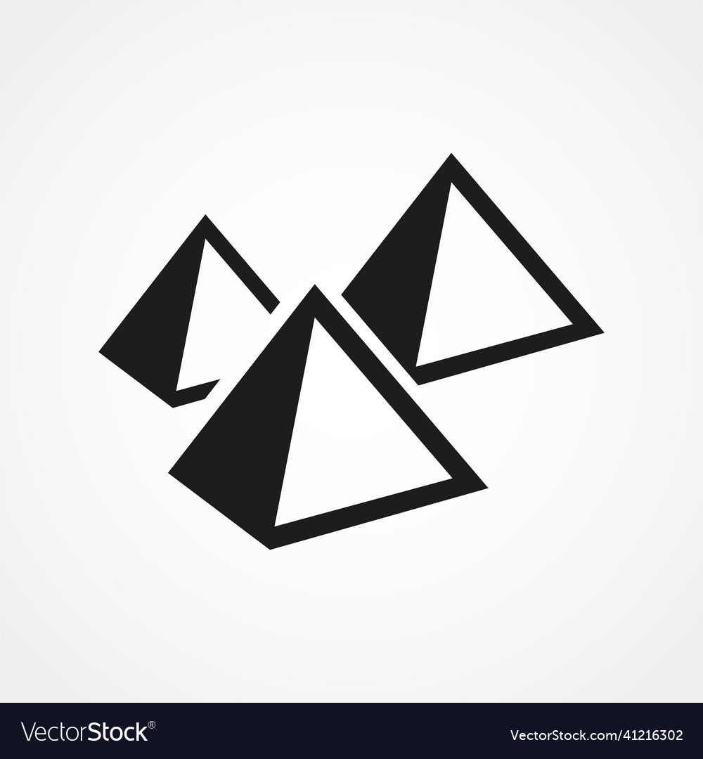 Pyramids icon Royalty Free Vector Image - VectorStock