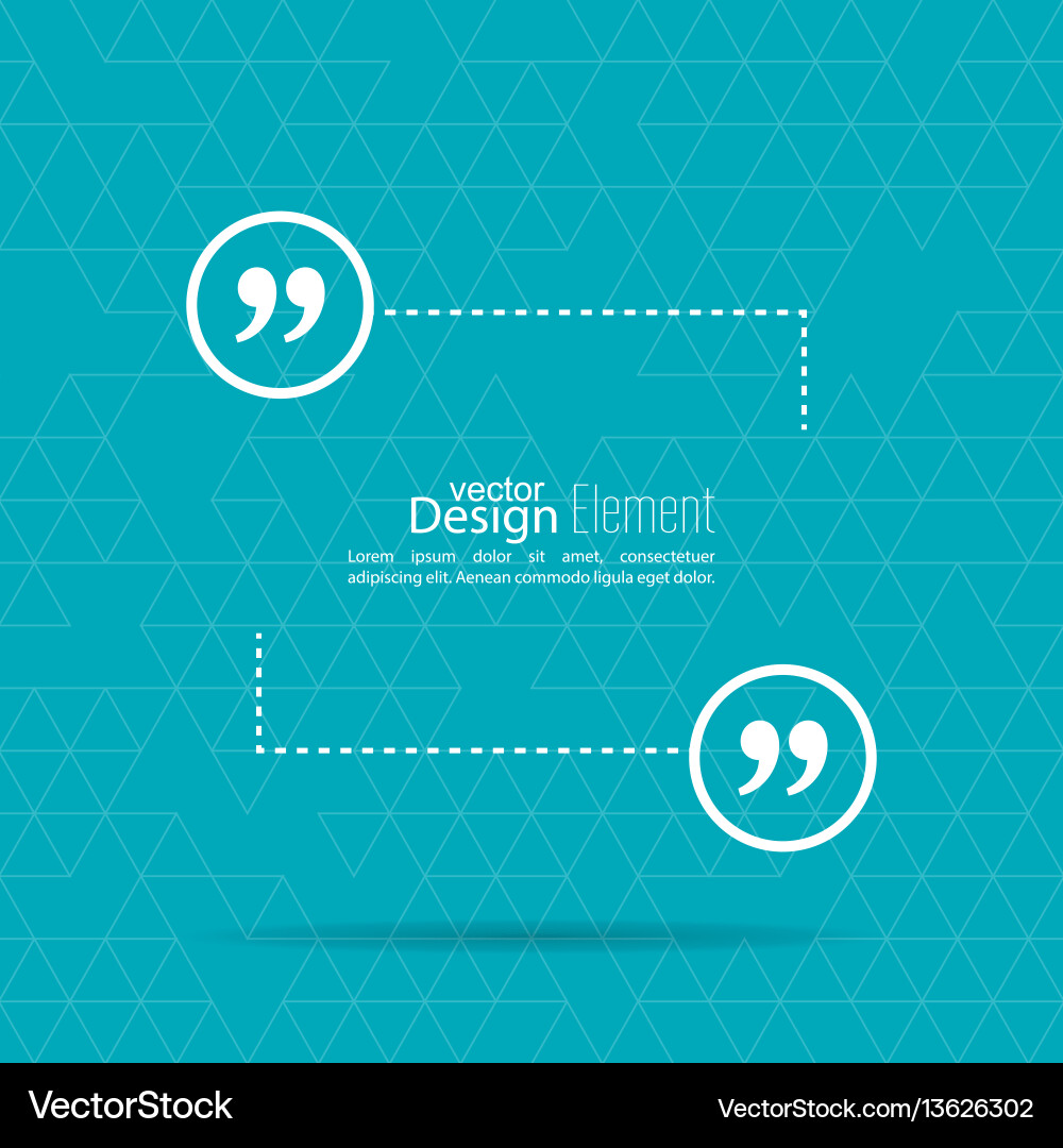 Quotation mark speech bubble Royalty Free Vector Image