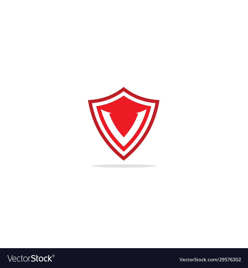 Shield safe v initial logo Royalty Free Vector Image