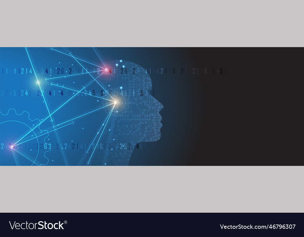 Artificial intelligence technology web background Vector Image