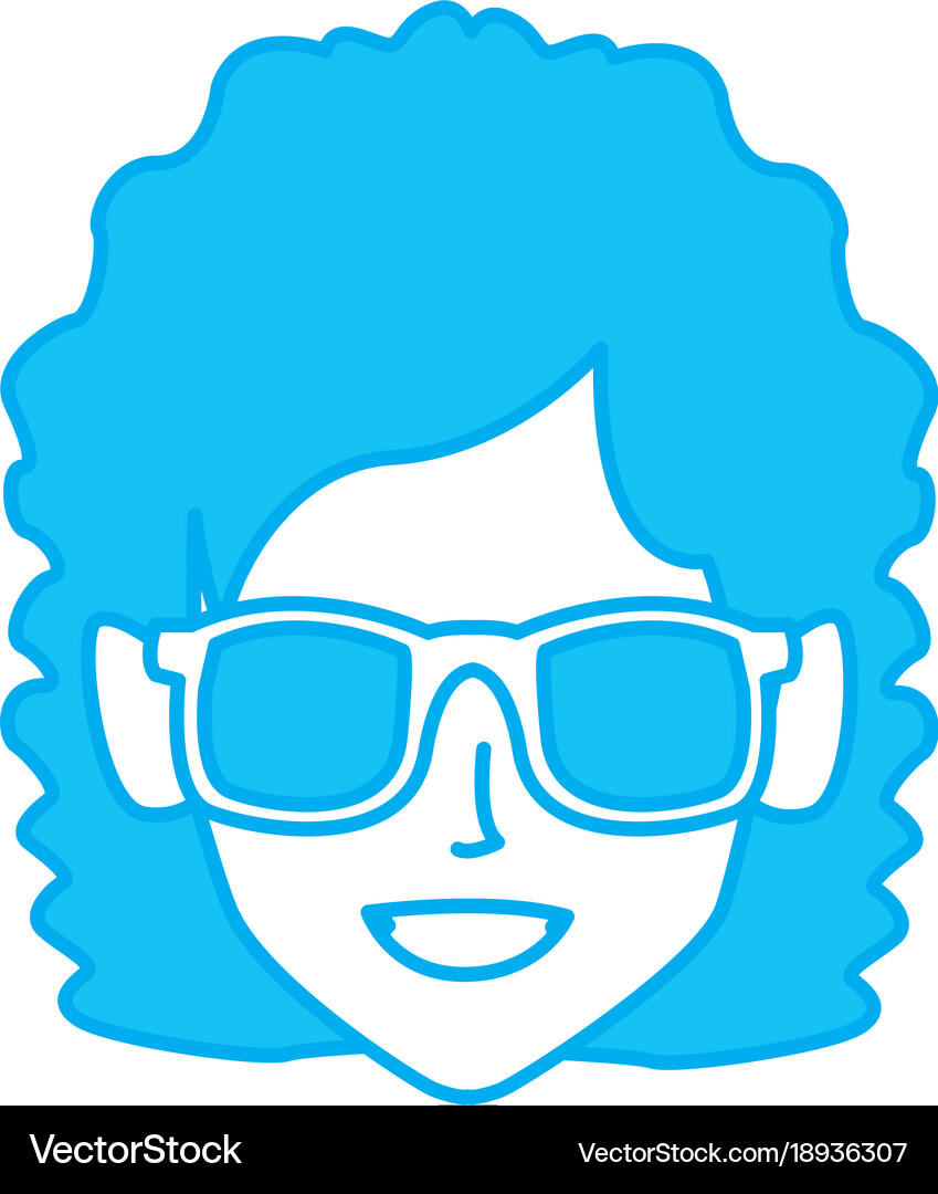 Beautiful woman smiling face Royalty Free Vector Image