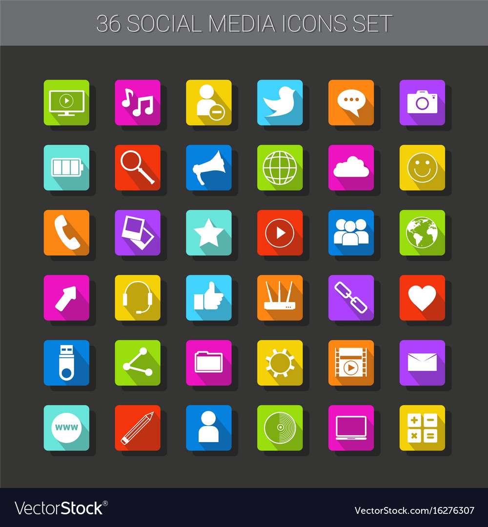 Buttons set icons application interface logo Vector Image