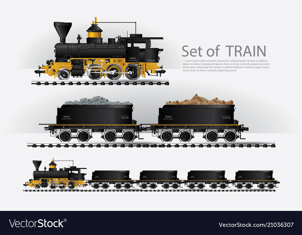 Classic Freight Train Royalty Free Vector Image