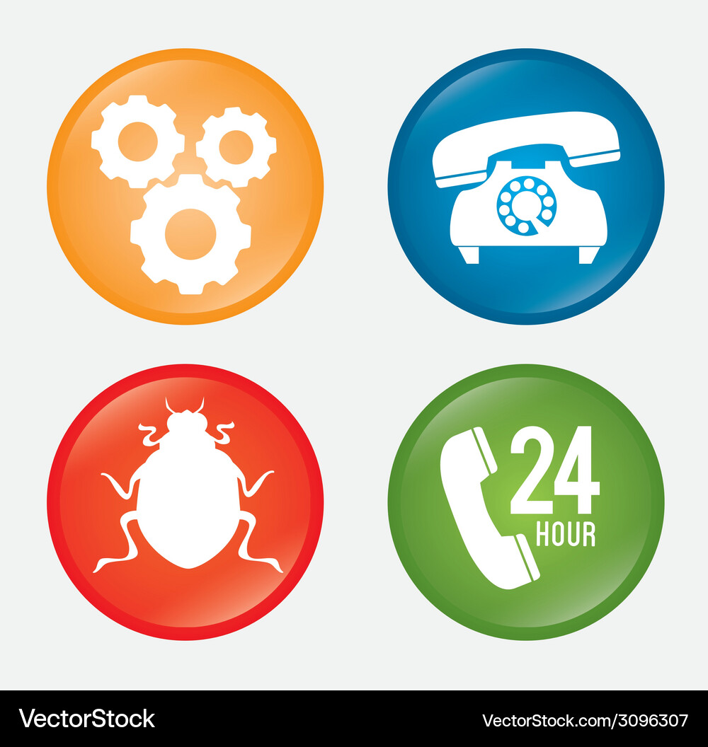 Technical support design over white background Vector Image