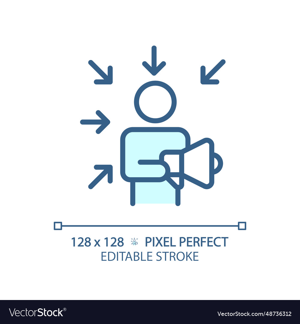 2d Customizable Thin Linear Blue Promotion Icon Vector Image