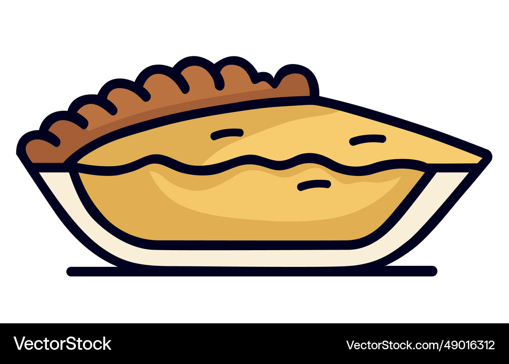 Apple pie slice icon american homemade Royalty Free Vector