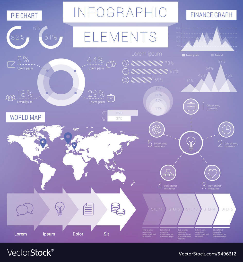 Business infographic elements Royalty Free Vector Image