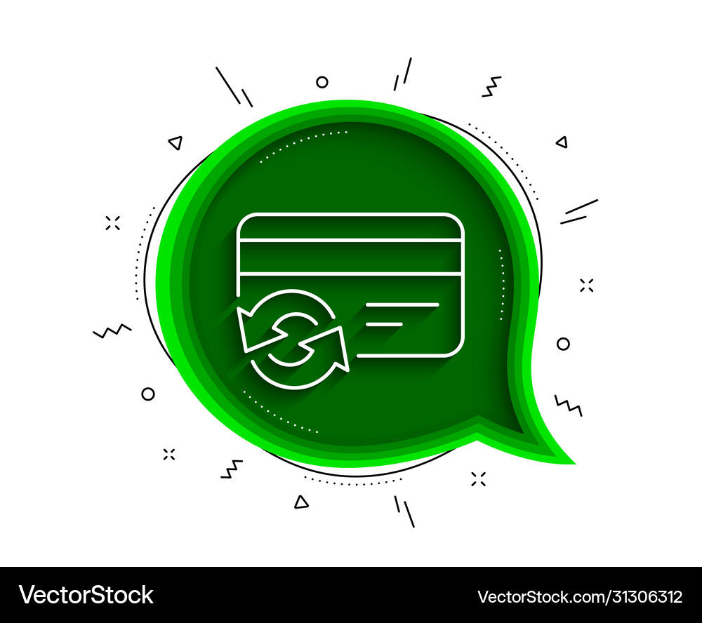 Change credit card line icon payment method sign Vector Image