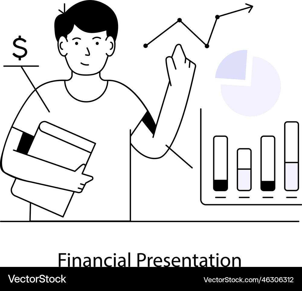 Financial presentation Royalty Free Vector Image