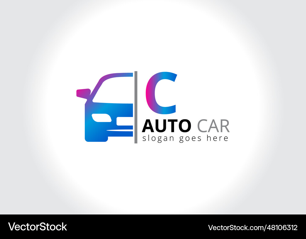 Letter c car logo design template inspiration Vector Image