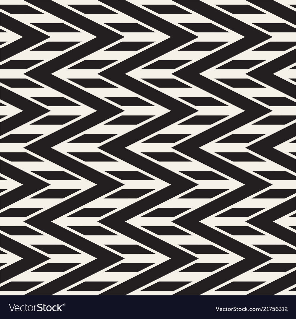 Seamless Zigzag Line Pattern Abstract Stylish Vector Image