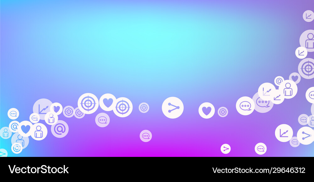 Social media marketing communication networking Vector Image