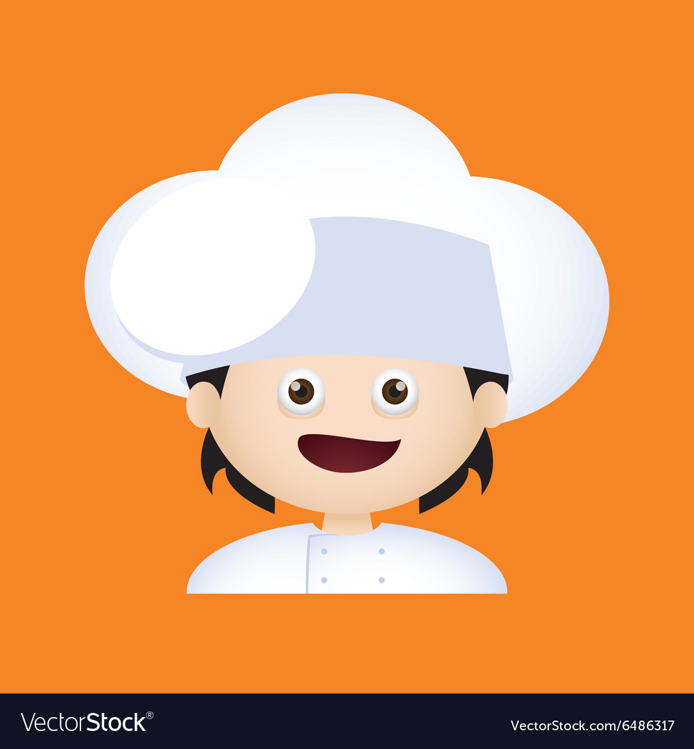 Chef expression face Royalty Free Vector Image