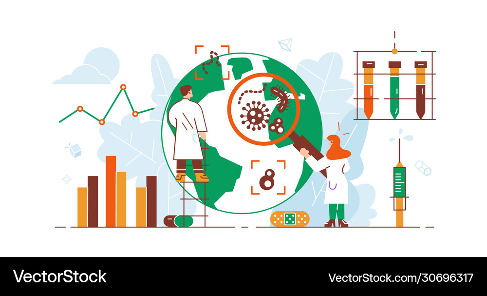 Epidemiology health danger risk spread laboratory Vector Image