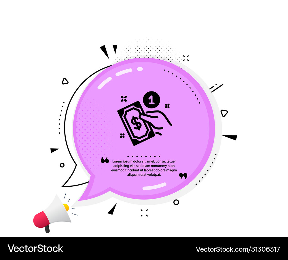 Payment method icon cash money sign Royalty Free Vector
