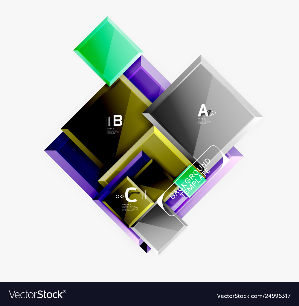 Square geometric composition Royalty Free Vector Image