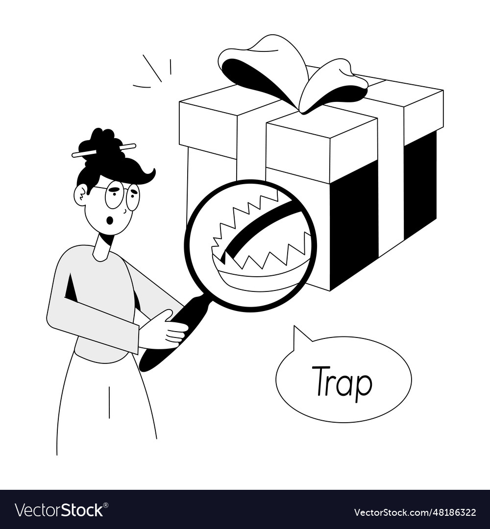 Check trap Royalty Free Vector Image - VectorStock