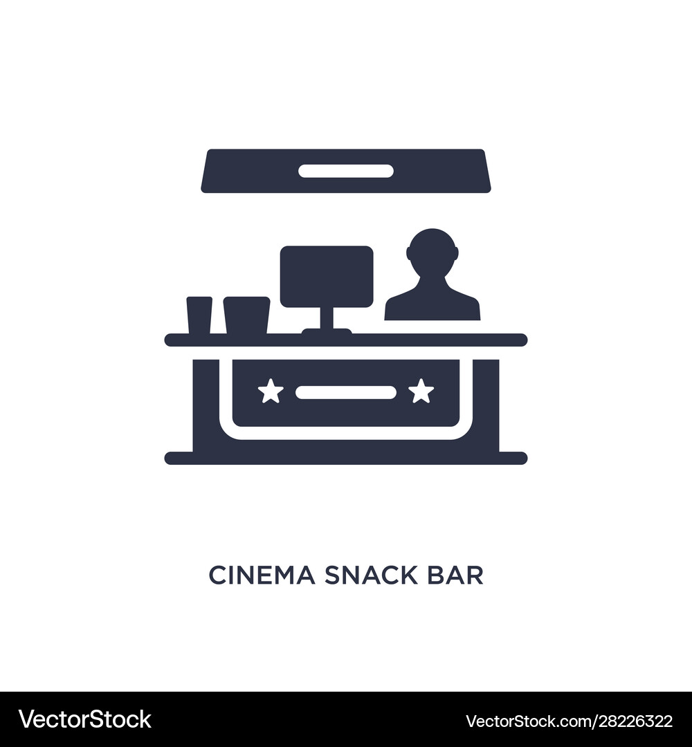 Cinema snack bar icon on white background simple Vector Image