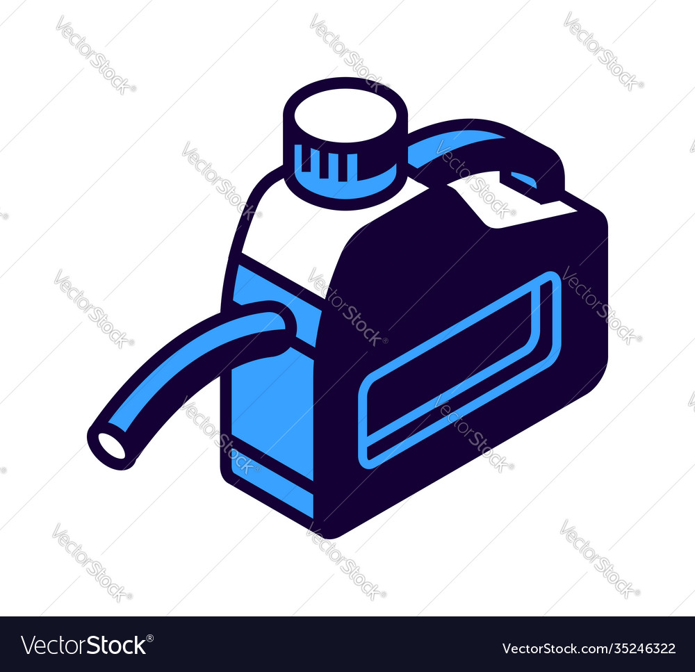 Gasoline canister with nozzle isometric icon Vector Image Gasoline canister with nozzle isometric icon Vector Image