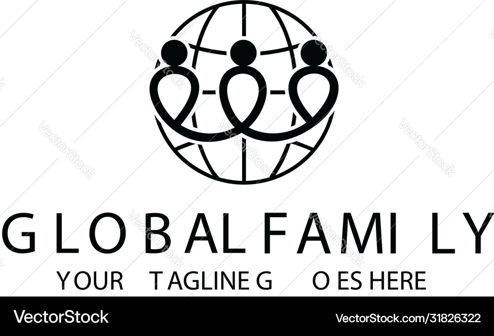 Global family logo Royalty Free Vector Image - VectorStock
