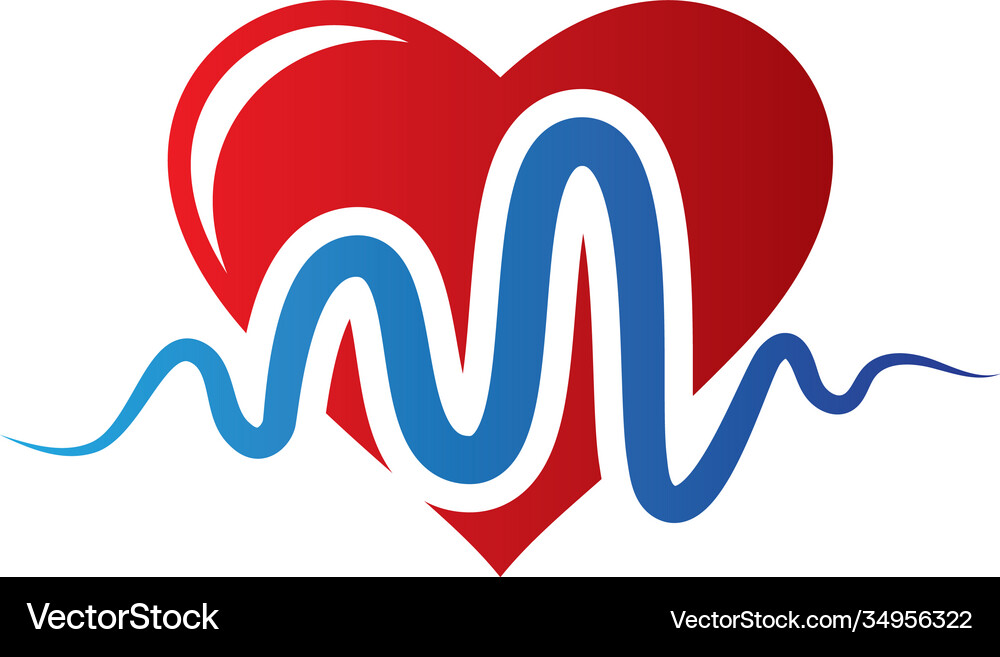Heart beat logo images Royalty Free Vector Image