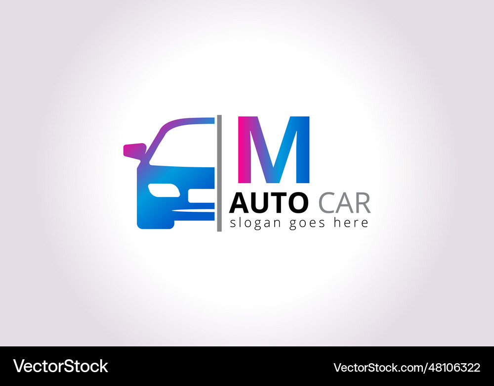 Letter m car logo design template inspiration Vector Image
