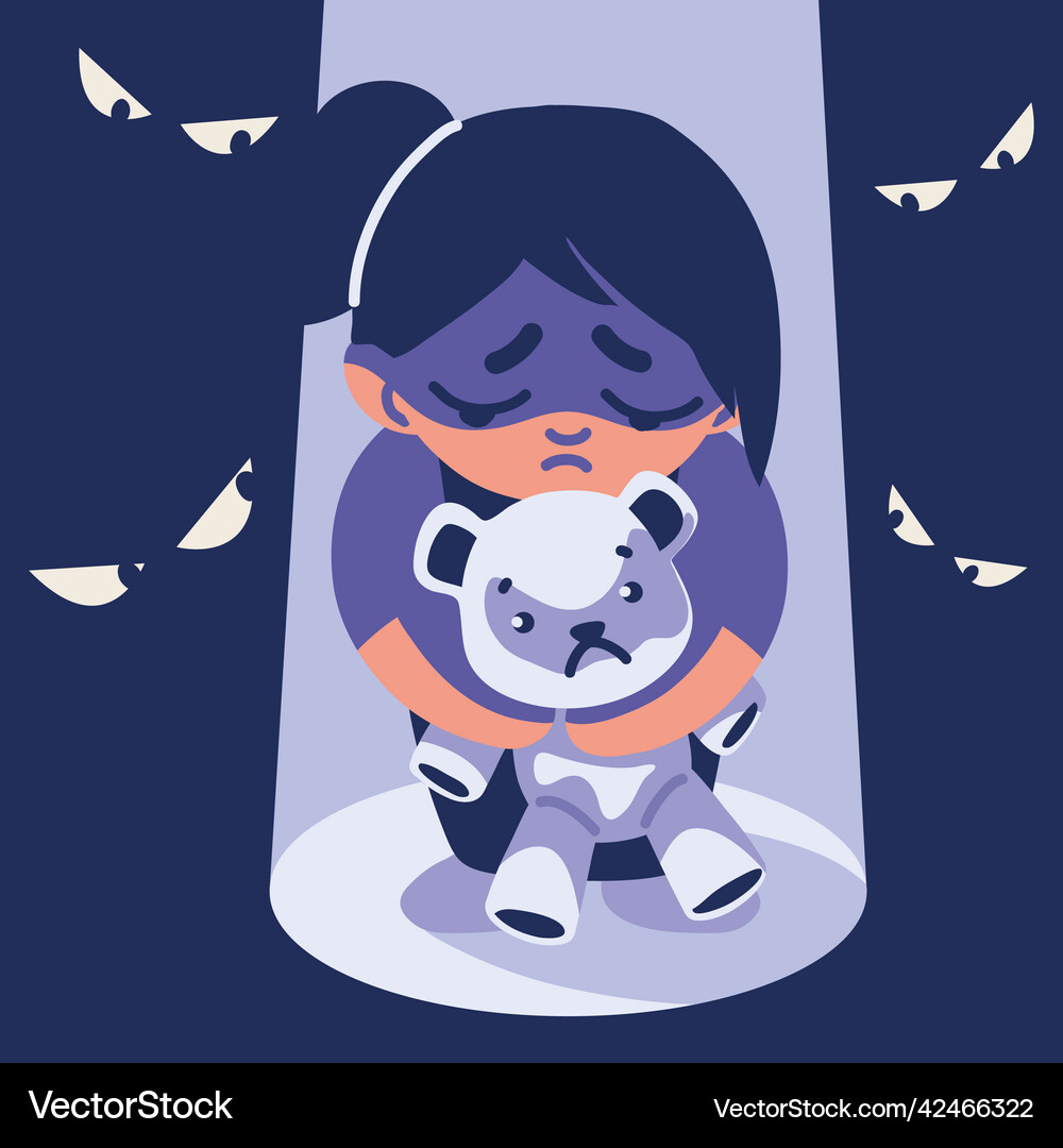 National child abuse prevention concept Royalty Free Vector