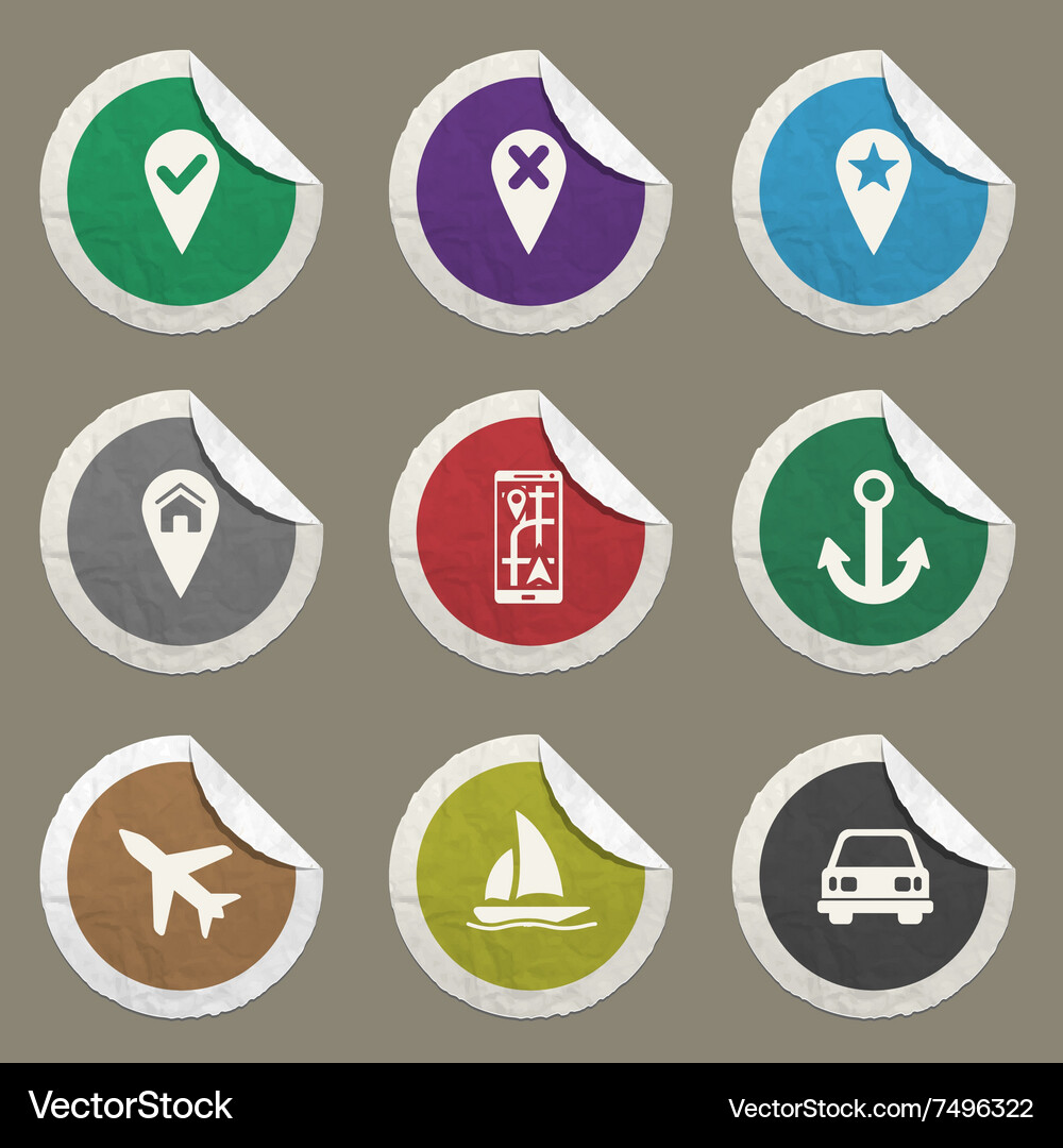 Navigation simply icons Royalty Free Vector Image