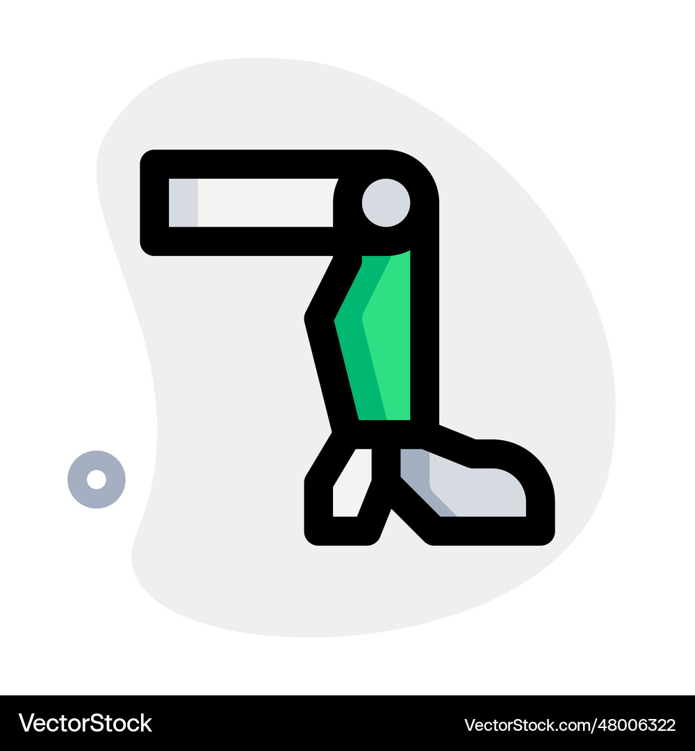 Robot leg an artificial set of limbs Royalty Free Vector